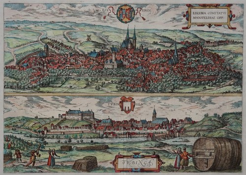 Eisleben - Tübingen - Braun and Hogenberg - Original from 1623 - View ...