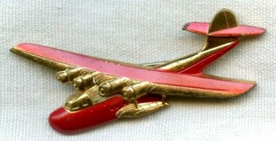 Great 1930s Pan Am "Clipper" Pin with Excellent Red Paint | eBay