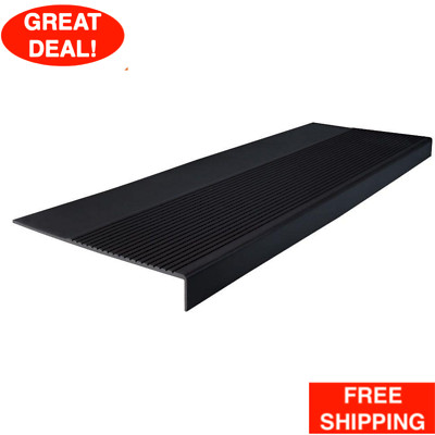 Rubber Non-Slip Single Stair Treads Grips Cover 12-1/4 In. x 48 In ...