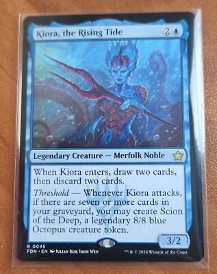 Magic MTG Kiora, the Rising Tide FDN 0045 Regular Rare - NM condition ...