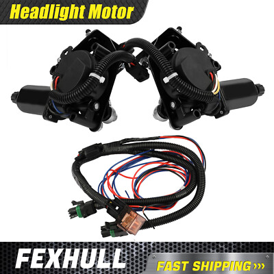 For C3 Corvette 68-82 Electric Headlight Motor Conversion Kit True Plug ...