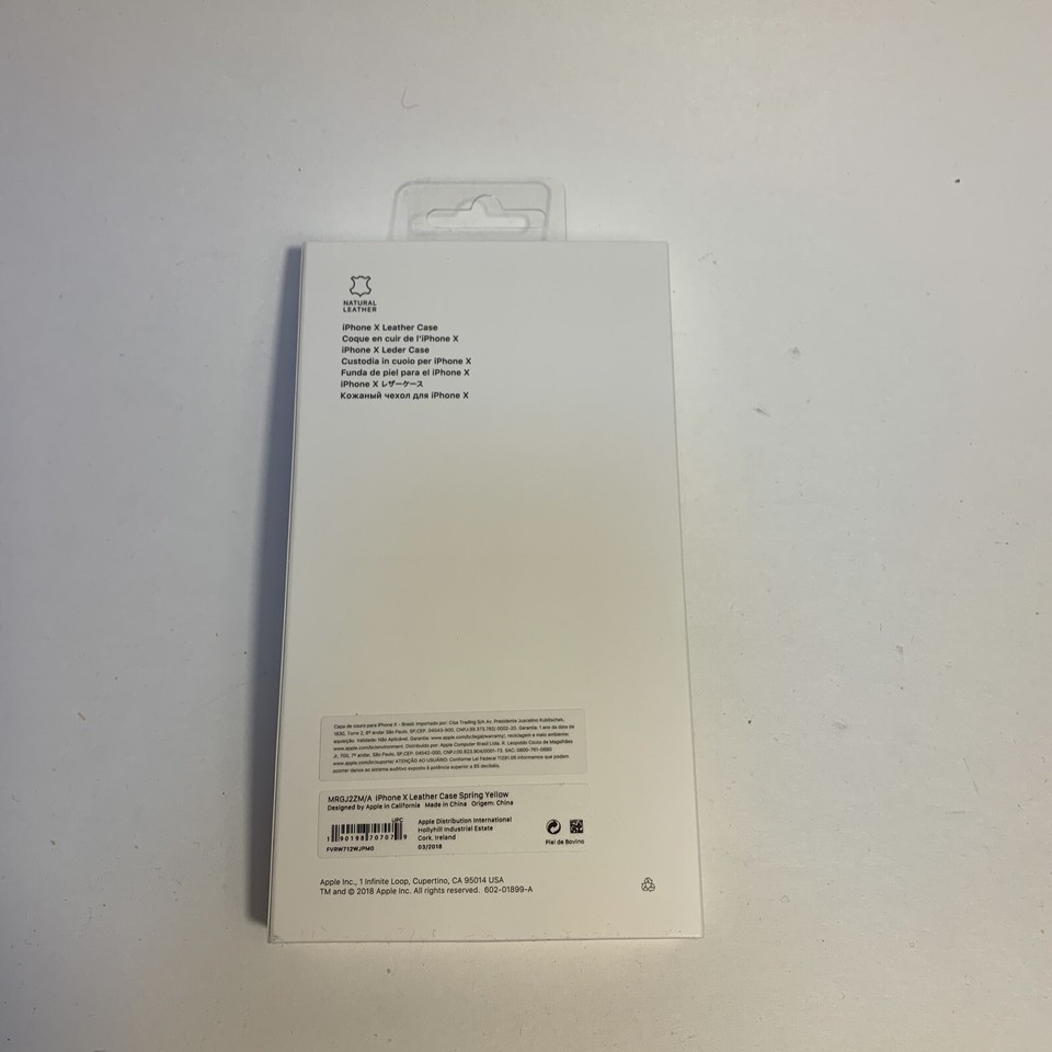 Genuine / Official Apple iPhone X Leather Case / Cover - Spring Yellow ...