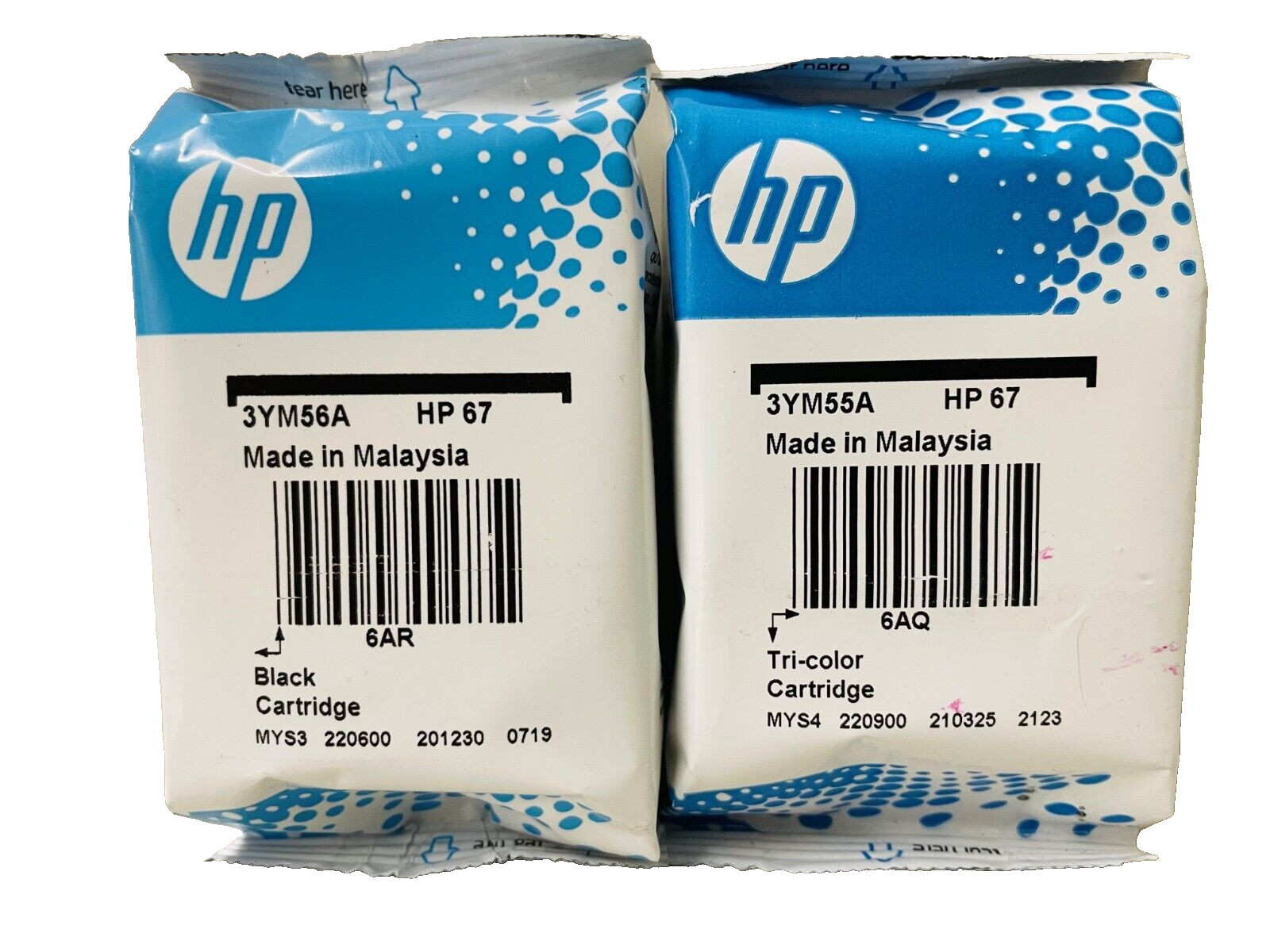 New Genuine HP 67 Black & 67 Color 2PK Ink Cartridge DeskJet 2732 In Date