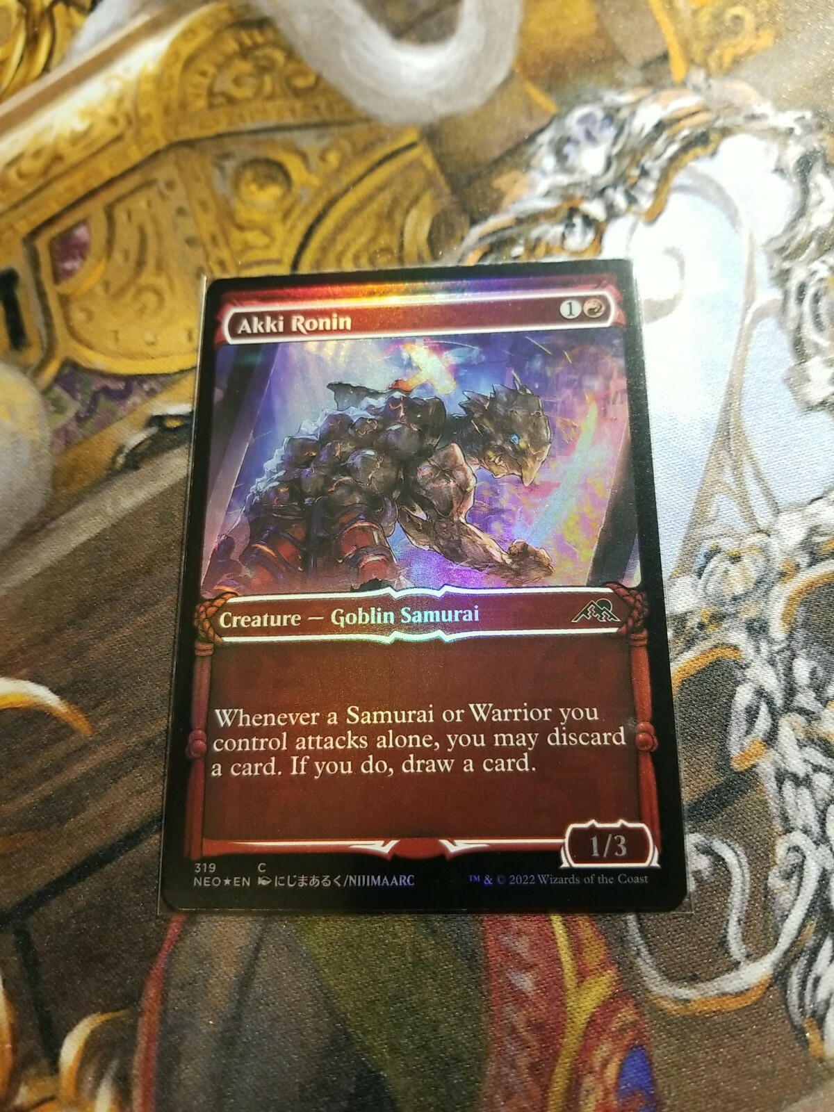 Akki Ronin Showcase Foil MTG Kamigawa: Neon Dynasty - Pack Fresh - | eBay