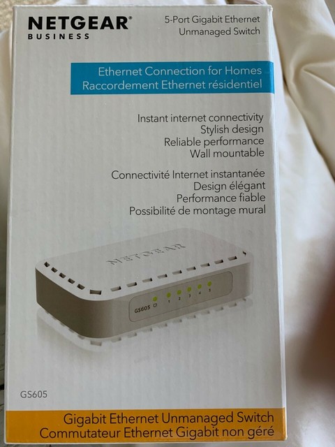 NETGEAR GS605 5 Port Gigabit Ethernet Switch for sale online | eBay
