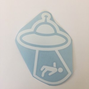 Alien Abduction Vinyl Sticker Decal High Quality Outer Space Beam UFO ...