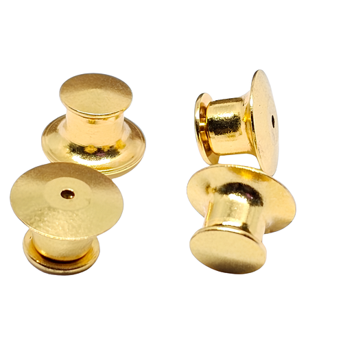 Locking Pin Backs Gold Tone Pin Badge Backs Replacement Brooch Pin ...
