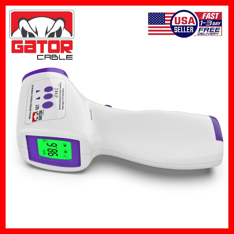 Infrared Digital Thermometer Human Body Forehead Temperature Gun LED No ...