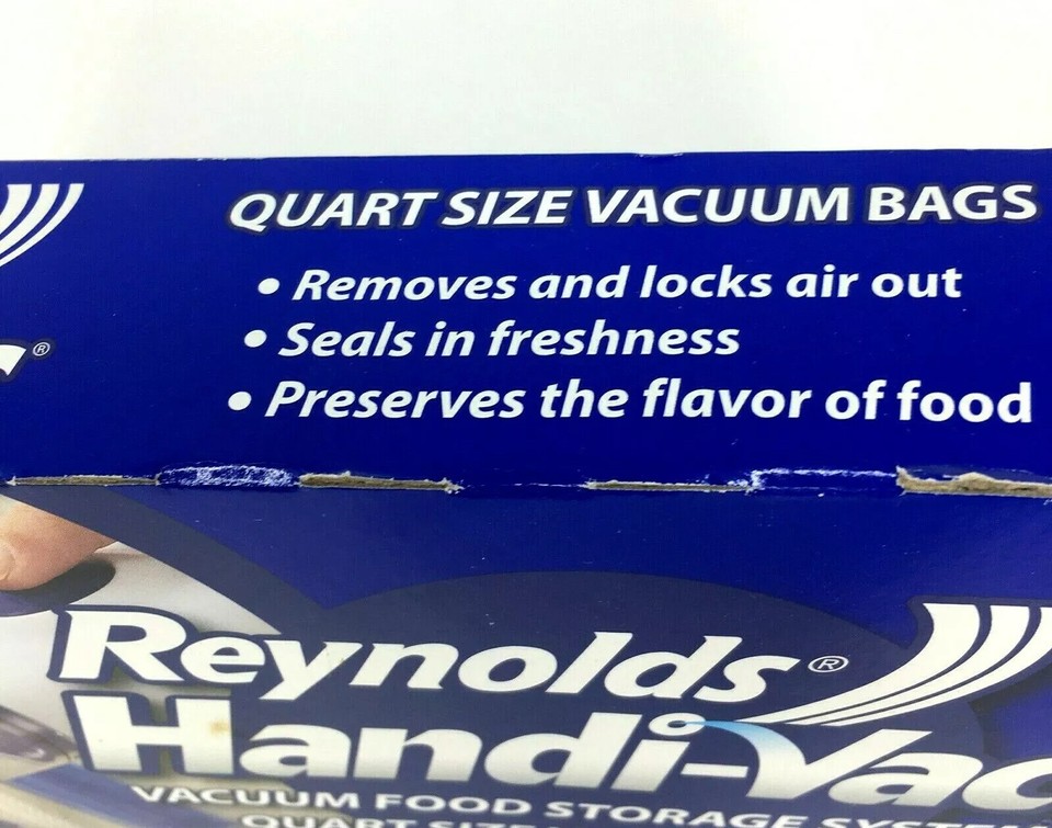 Reynolds Handi-Vac Vacuum Food Storage System Quart Size Bags 14 Total ...