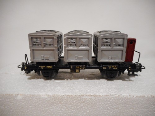 Marklin 4614 HO Scale Deutsche-Bahn 2-Axle Flatbed Container Wagon (2 ...