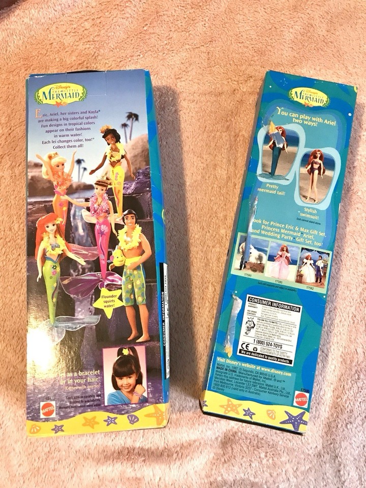 Disney The Little Mermaid Ariel & “Tropical Splash” Eric Barbie Dolls ...