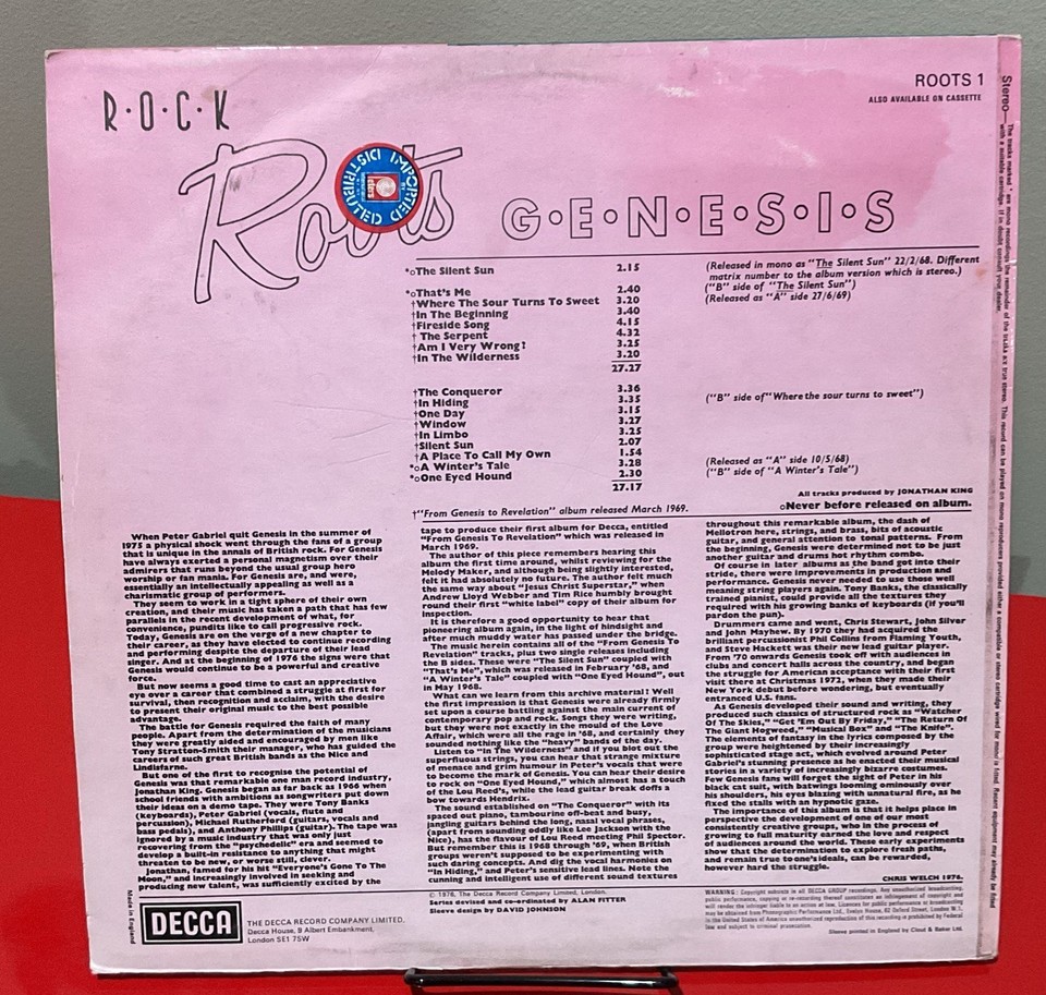 Genesis - Rock Roots (Import) - LP Vinyl Album - Roots 1 - VG | eBay