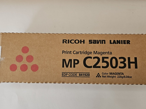 Ricoh Savin Lanier MP C2503H Magenta Toner Printer Cartridge 841920 New ...