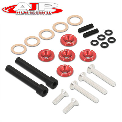 JDM Red Aluminum Low Profile Motor Valve Cover Bolt Kit D15A2 D15B8 ...