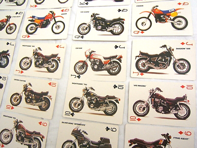 Motorcycle And Playing Cards 1983 HONDA MOTORCYCLE Playing Cards