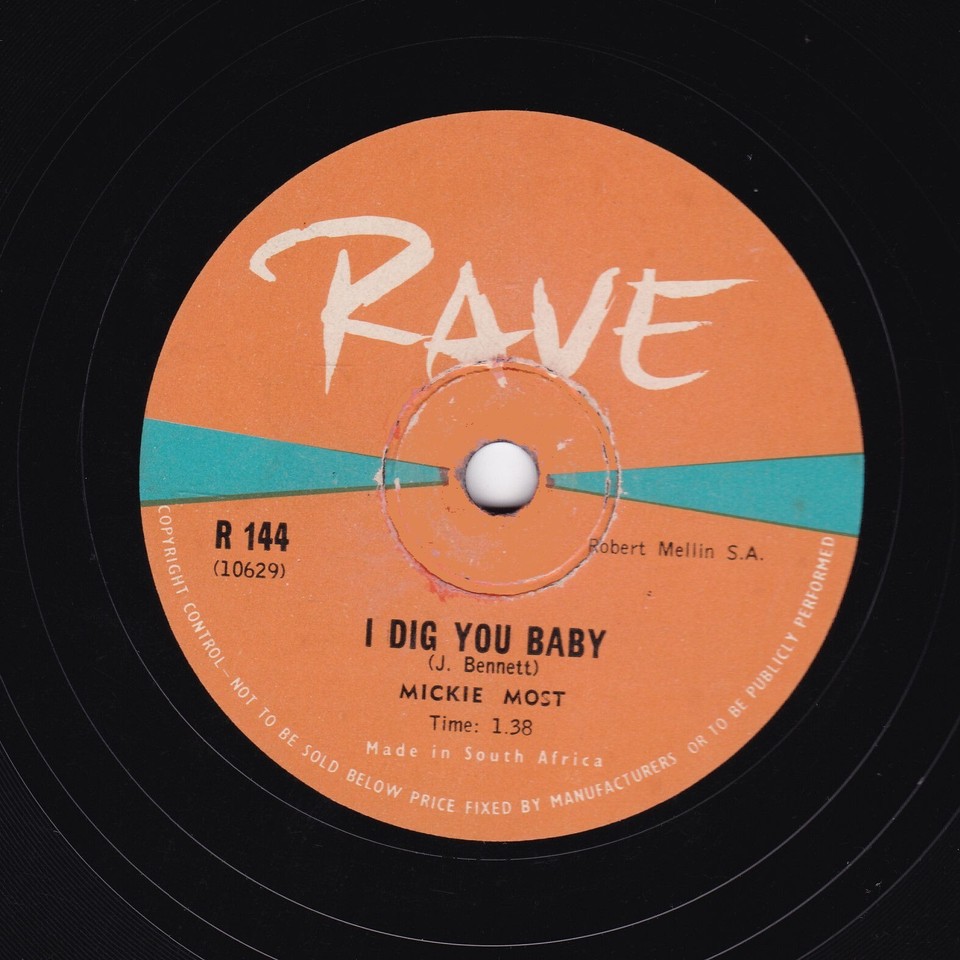1959 MICKIE MOST 78 THINK IT OVER (HOLLY) / I DIG YOU BABY SA RAVE R ...