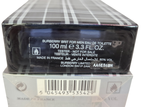 Burberry Brit Men 3.3 oz/100 ml Men Eau De Toilette New In A Sealed Box ...