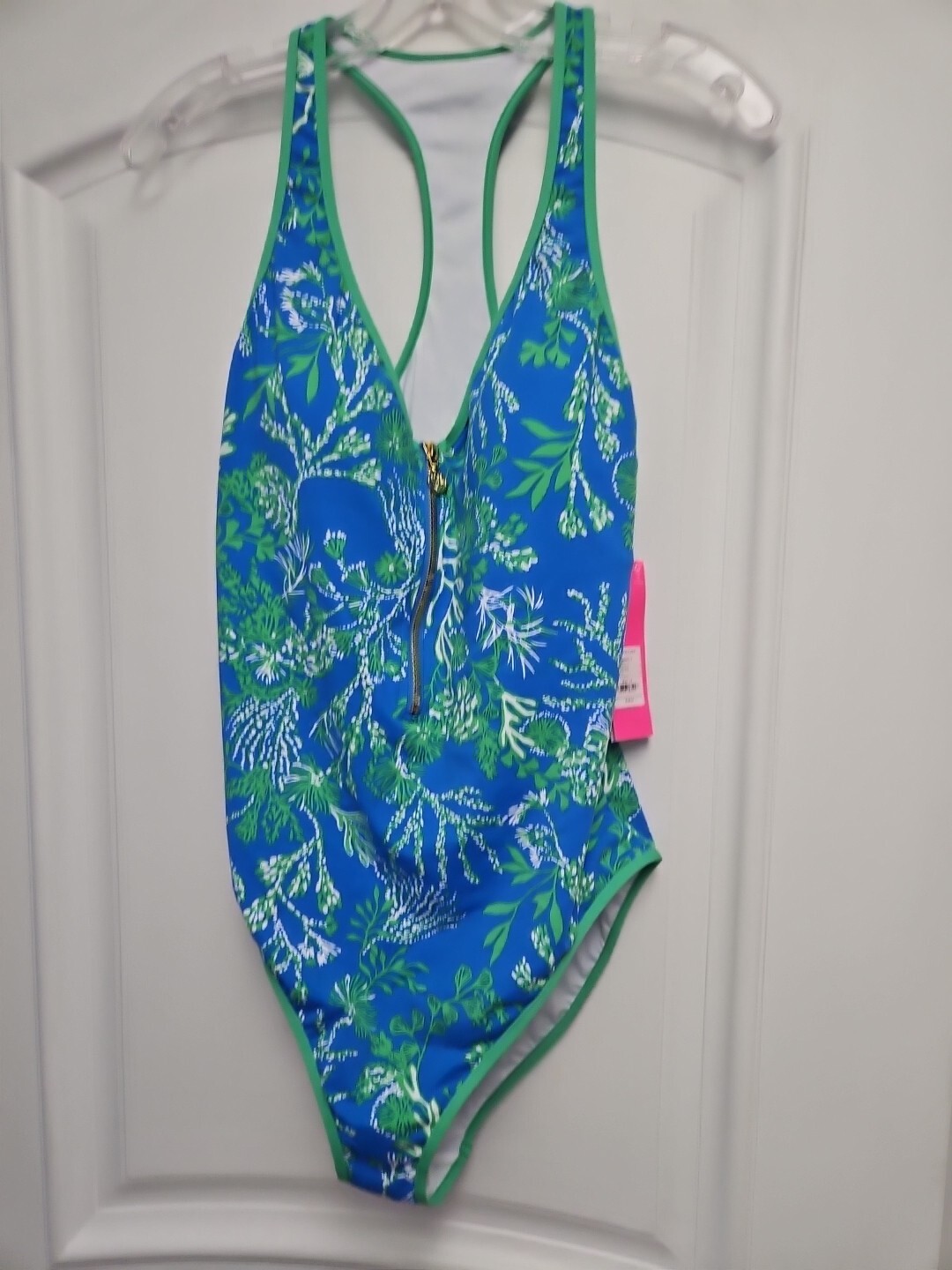 NWT Lilly Pulitzer Kalanie Briny Blue 1 Piece Swimsuit Bit Salty 12 😂 ...