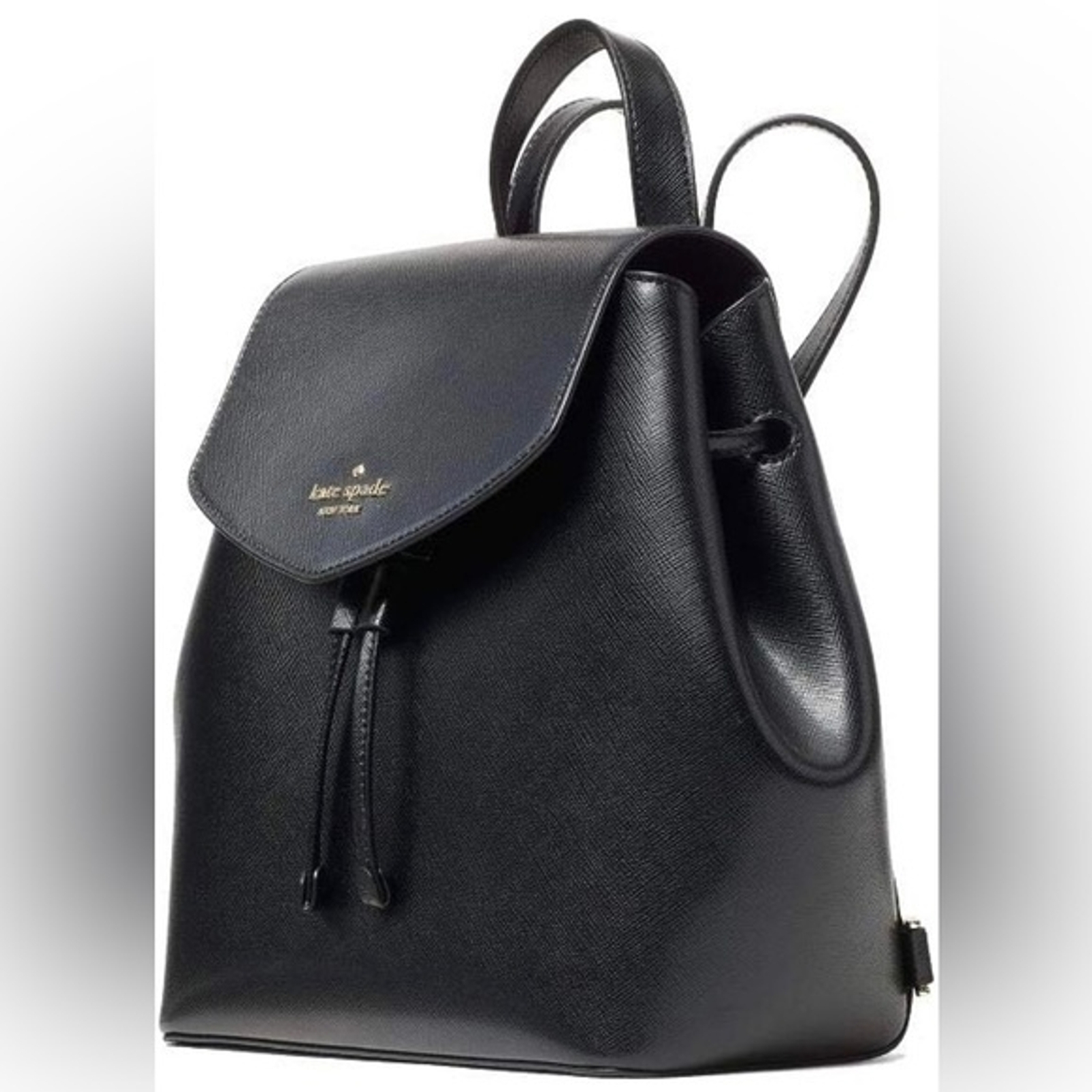 Kate Spade Lizzie Medium Backpack, Black Saffiano Lea… - Gem