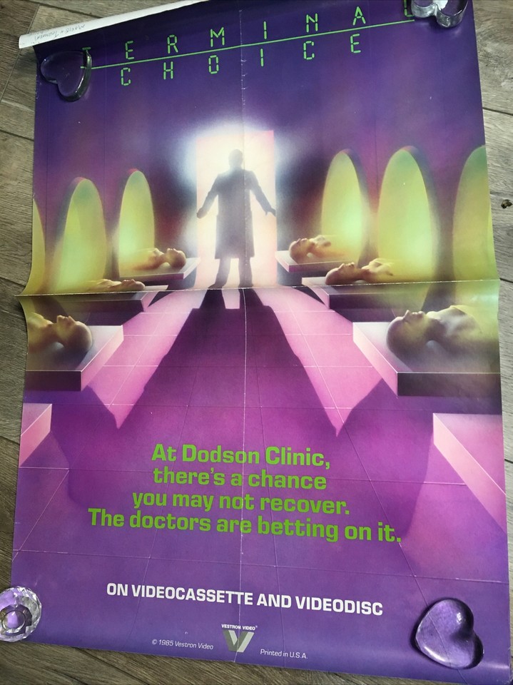 Vtg 1985 Terminal Choice movie poster 34x24 | eBay