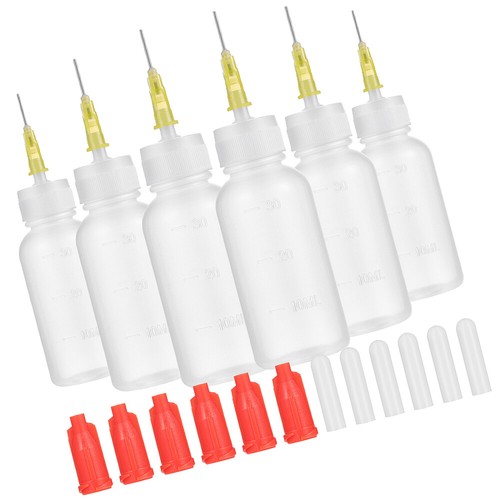 6 Sets Glue Dropper Bottle Needle Tip Plastic Bottles Precision | eBay