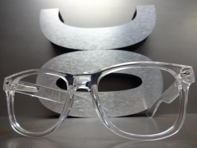 CLASSIC VINTAGE Style Lensless No Lens EYE GLASSES Clear Transparent ...