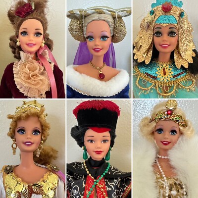 Vintage Mattel Barbie Great Eras Collection lot of 6 Dolls Used TLC ...