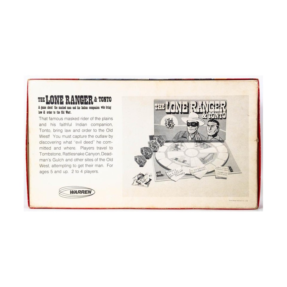 Warren Built-Rite Games Boardgame Lone Ranger & Tonto Box Fair/VG+ | eBay