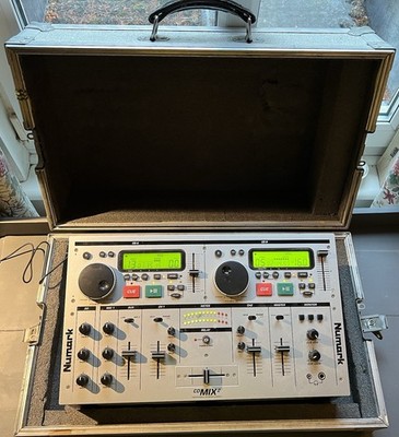 Numark CD Mix 2 DJ Console Mixer with flight case and power supply ...