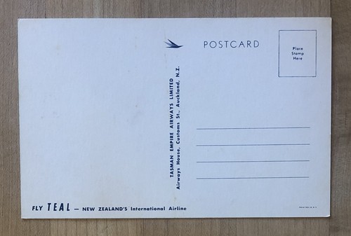 Postcard - Teal Jet Prop Airliner, New Zealand | eBay
