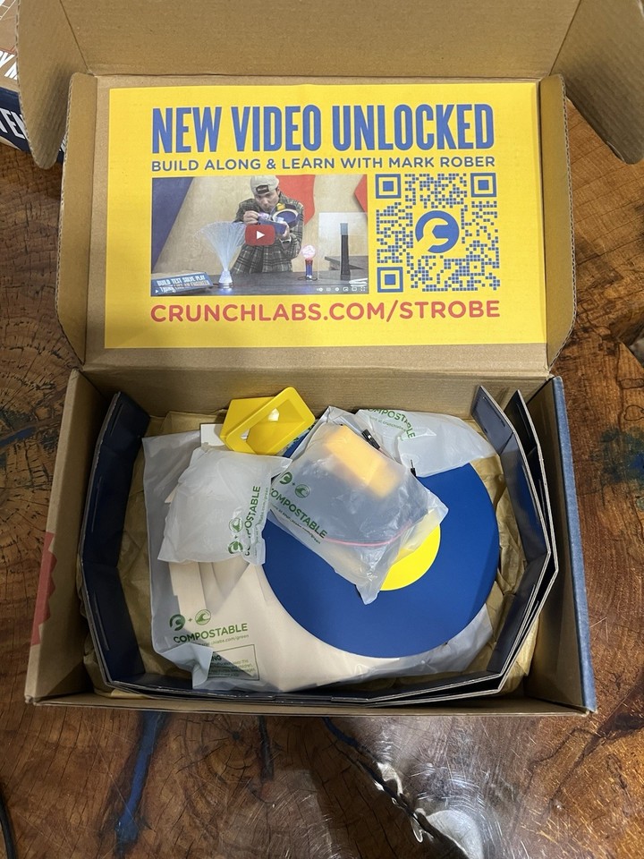 Crunch Labs by Mark Rober S.T.E.M. Build Box Strobe Light Animator New ...