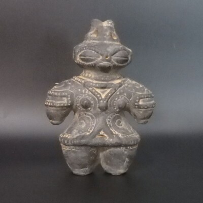 Dogu Jomon Period Haniwa Clay Statue Earthen Figure Black 12cm Replica ...
