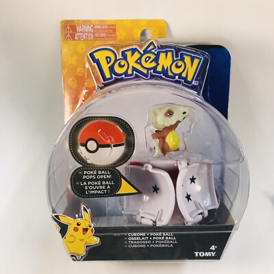 Pokemon Cubone Poke Ball Pops Open. Action Figure Tomy 1” 2017 | eBay