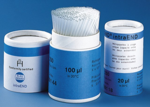 5μL BRAND® disposable Capillary Micro Pipettes intraEND Haematocrit ...