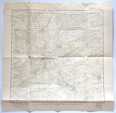 Map Position Report German Trench Map WW 1 Verdun Bl.7, 1917 | eBay UK