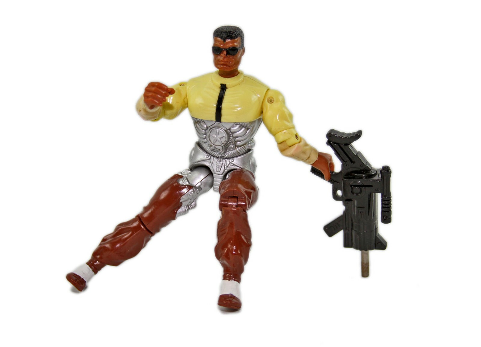 Vintage 1988 HASBRO Cops N Crooks Bulletproof Black Action Figure + Gun ...