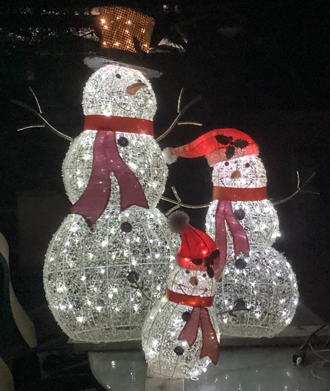 Member's Mark Set of 3 Snowman Family Lighted LED Yard Decoration | eBay