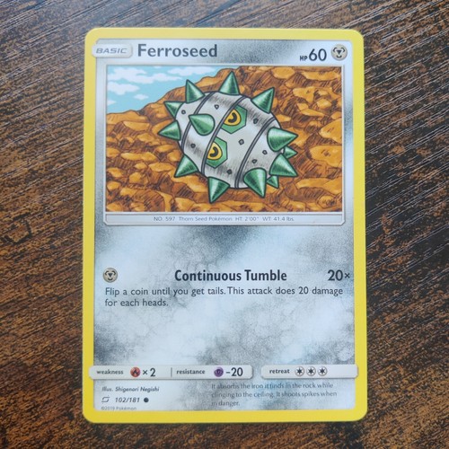 Ferroseed 102/181 - NM SM Team Up - Pokemon 2019 Common TCG Card | eBay