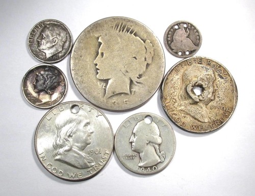 Mutilated Silver Coin Reject Cull Lot CL7 | eBay