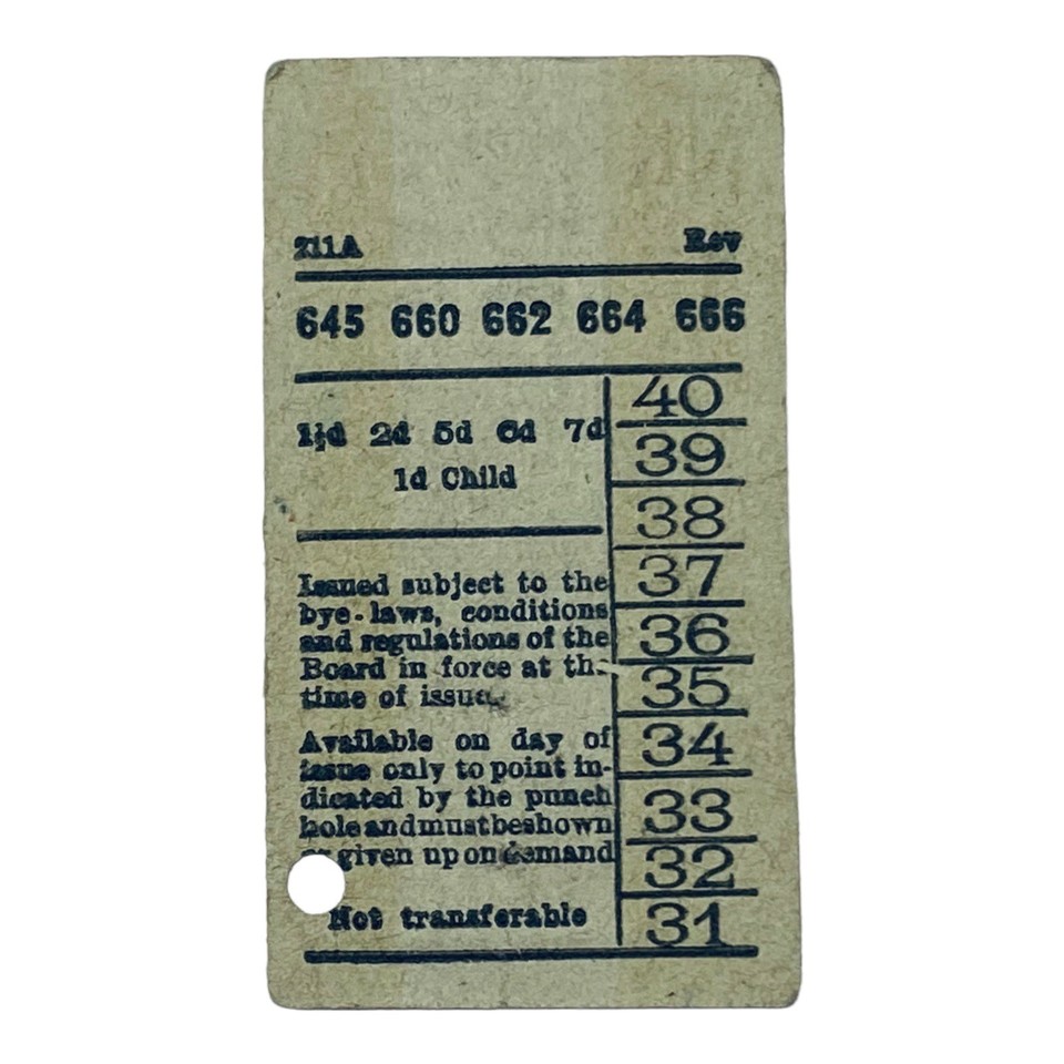 Vintage L.T. Trolleybuses, London Transport Bell Punch Ticket | eBay