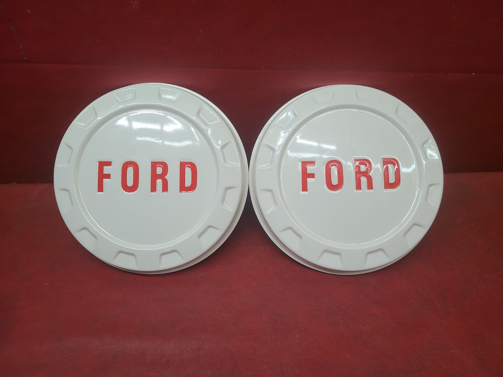 1961-1966 FORD F100 F150 TRUCK Bottle Cap Dog Dish Hubcaps 8" CLIP PAIR ...