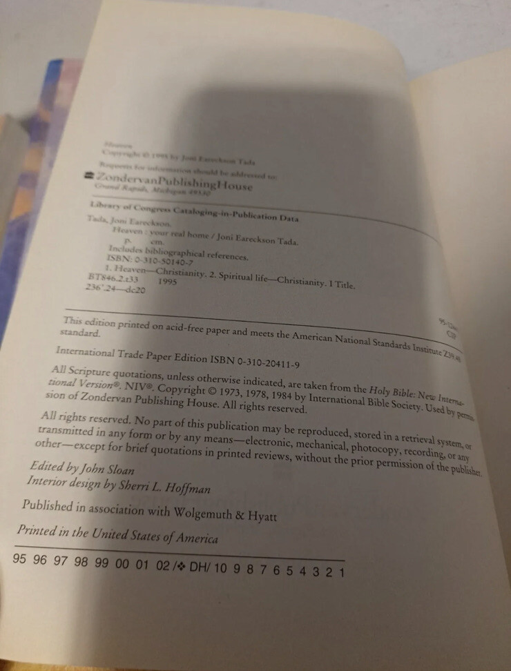 Heaven by Joni Eareckson Tada (1995, Hardcover) for sale online | eBay