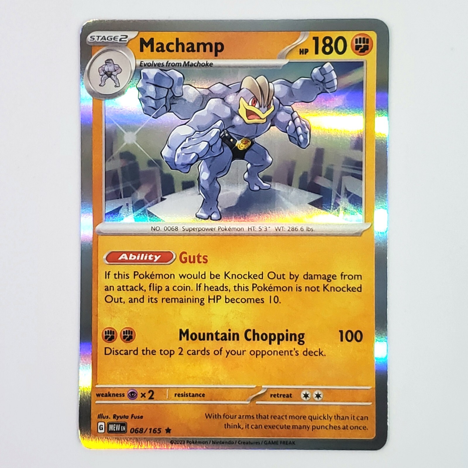 🥊 Machamp 068/165 *MINT* Rare [HOLOFOIL] Scarlet & Violet 151 EN ...