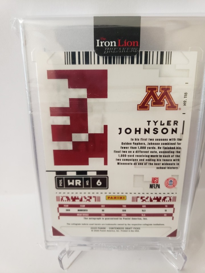 2020 Panini Contenders Draft Picks Ticket Tyler Johnson RC AUTO ROOKIE ...