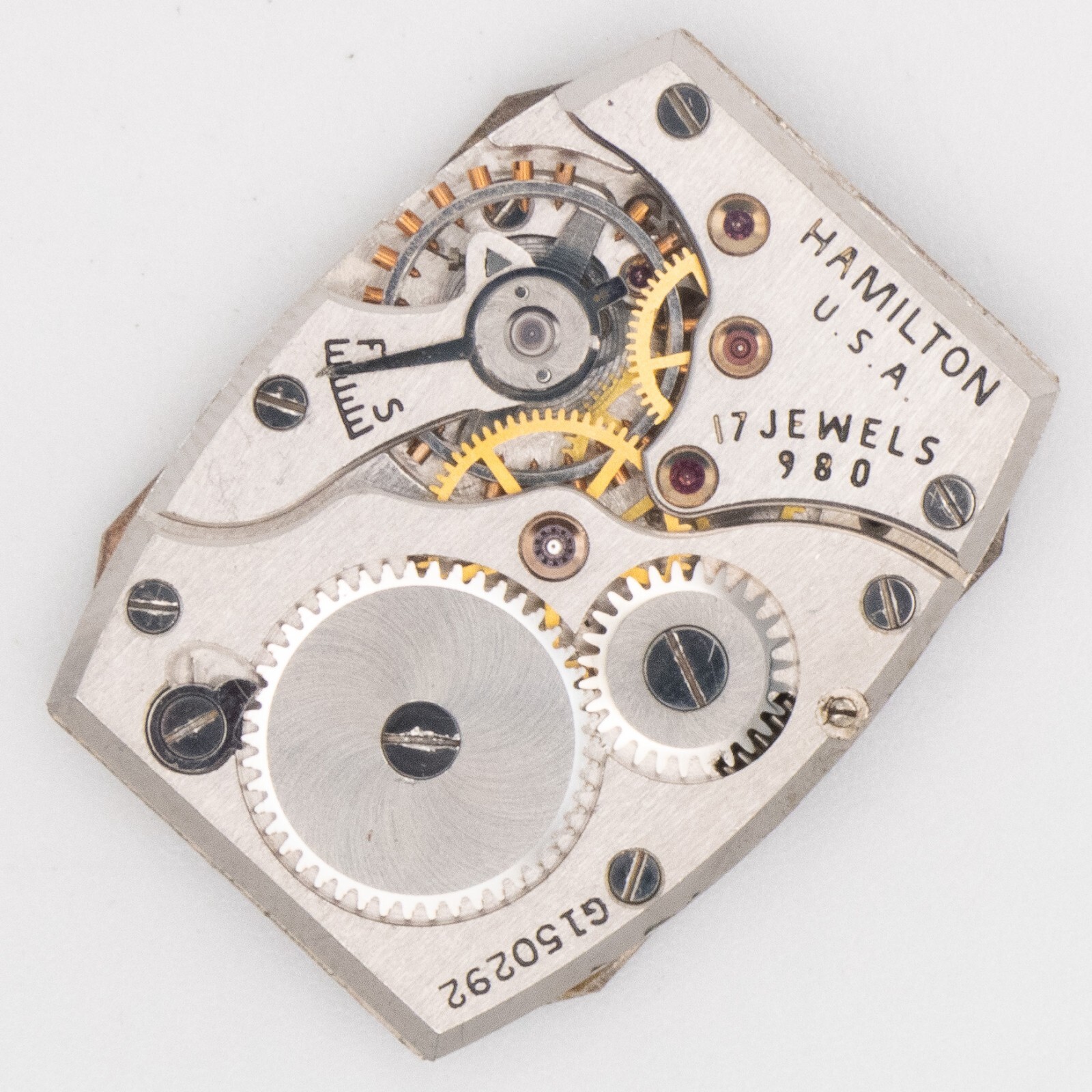 Scarce Vintage Hamilton Elliott Caliber 980 17-Jewel 14K Gold Filled ...