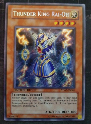 Thunder King Rai-Oh YG02-EN001 Secret Rare Limited Edition Yugioh NM | eBay