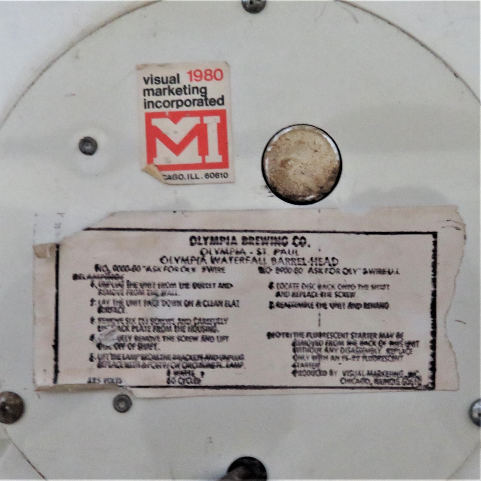 Vintage 1980 ASK FOR OLY OLYMPIA Beer Barrel Motion Sign WORKS PERFECT ...