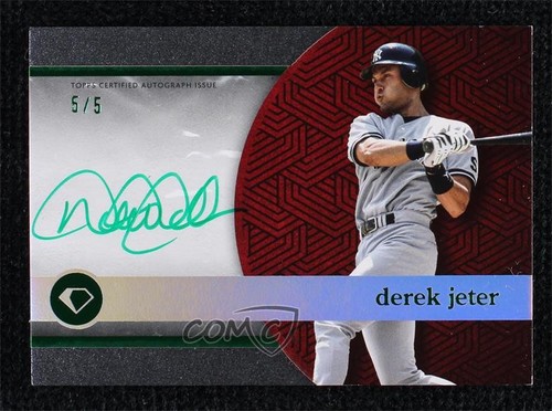 2024 Diamond Icons White Polychromatink Red Green Ink 5/5 Derek Jeter ...
