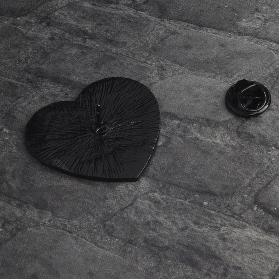 Punk Heart Shape Skeleton Brooch Black Double Skull Star Sky Love Enamel Pin | eBay Australia