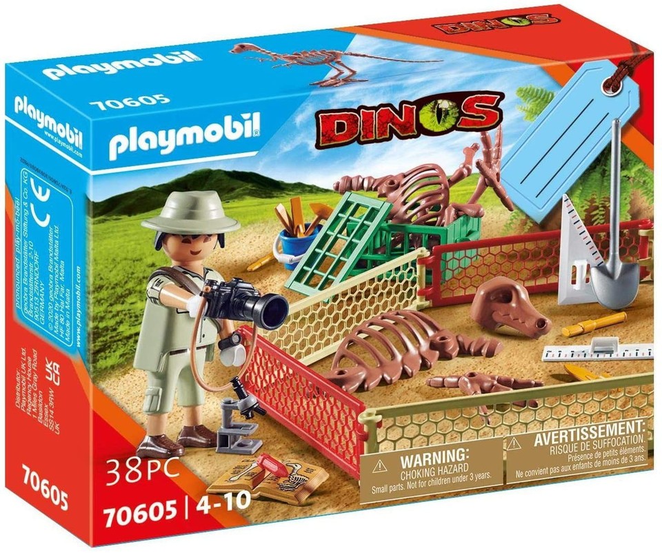 Box Broken Playset Dinos Paleontologist Skeleton Dinosaur PLAYMOBIL ...